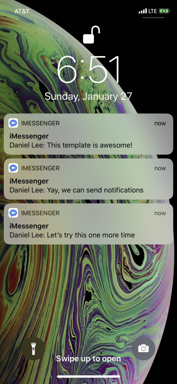 Chat iOS App Template in Swift with Push Notifications | Download